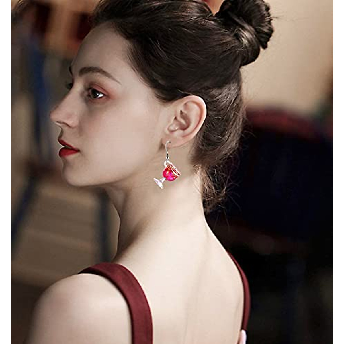 12/18 Pairs Cute Funny Earrings Weird Earrings Mushroom Goldfish Water Bottle Earrings Milk Tea Dangle Earrings Bulk for Women