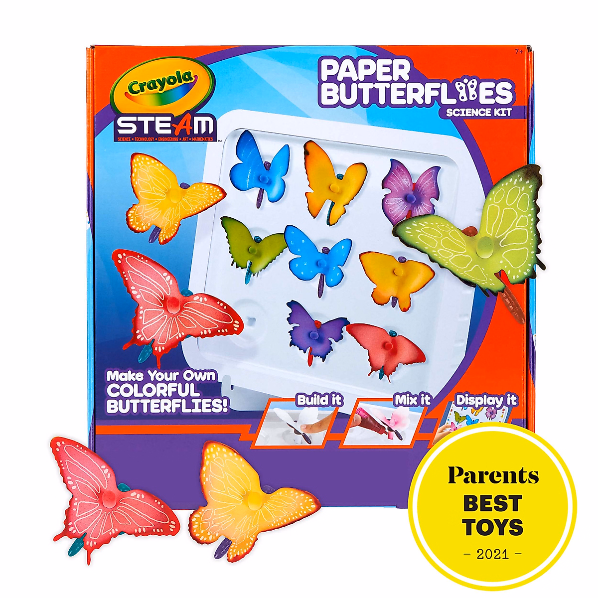 Crayola Paper Butterfly Science Kit, STEAM Toy, Gift for Kids, Ages 7, 8, 9, 10