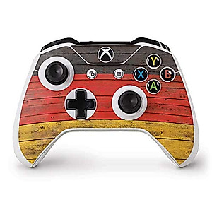 Skinit Decal Gaming Skin Compatible with Xbox One S Controller - Originally Designed German Flag Dark Wood Design