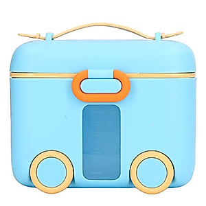 Baby Milk Powder Dispenser,Baby Travel Milk Powder Box Safe Sealing Moist Proof Portable Milk Powder Storage Dispenser (Blue)