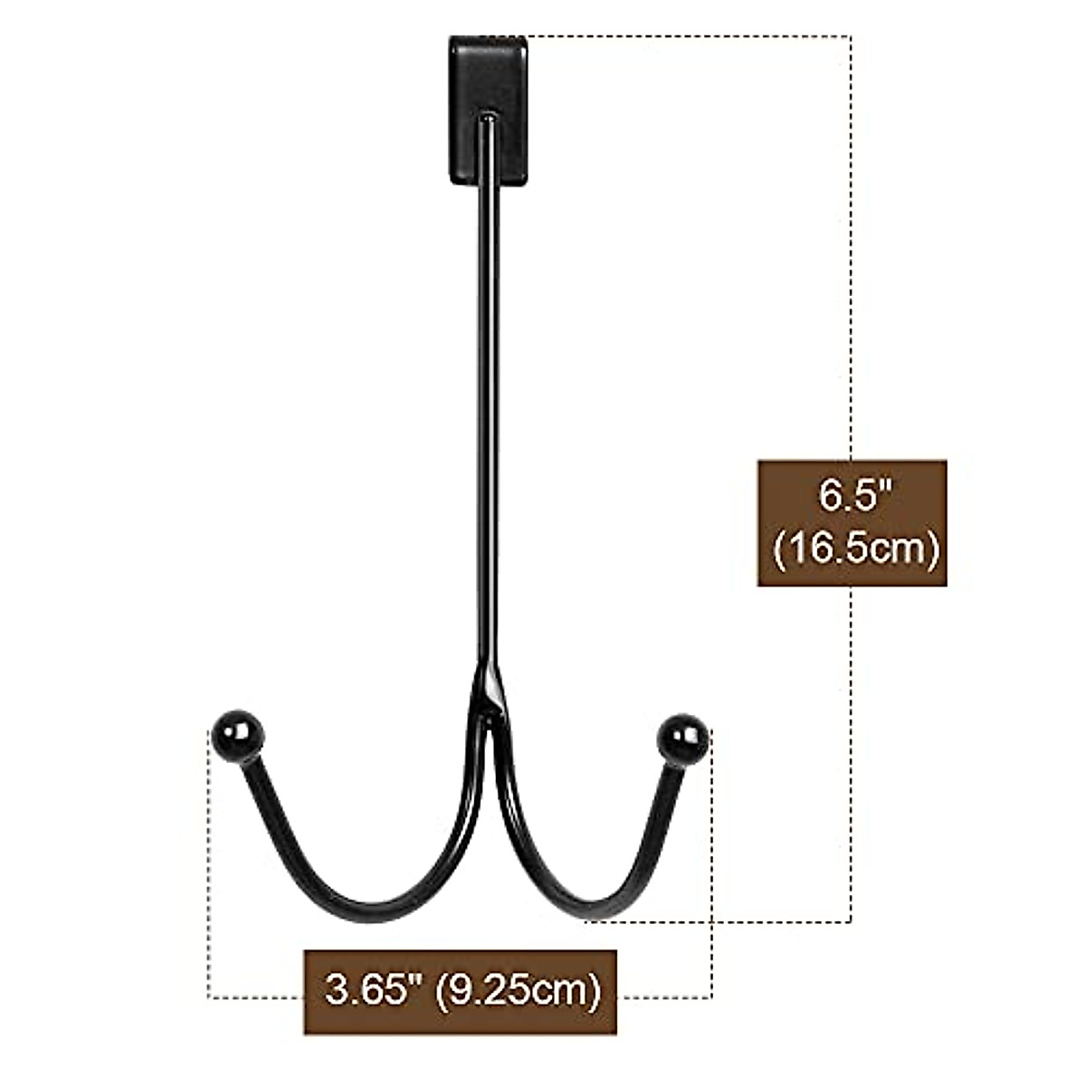 Over The Door Hooks – 4pc Set, Durable Twin Hooks Organizer for for Entryway, Hallway, Living Room, Bath Room and Kitchen - Make tidying up Quick and Easy (4 Pieces, White)