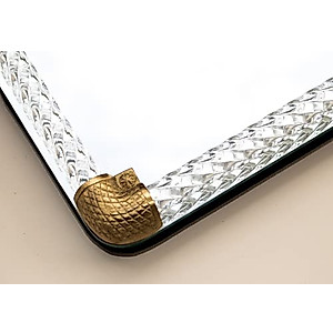 Maison Tray — by Alice Lane Home Collection — Gold, Glass, and Brass — Large and Elegant Decorative Platter — Coffee Tables, Home, Kitchen and Bathroom