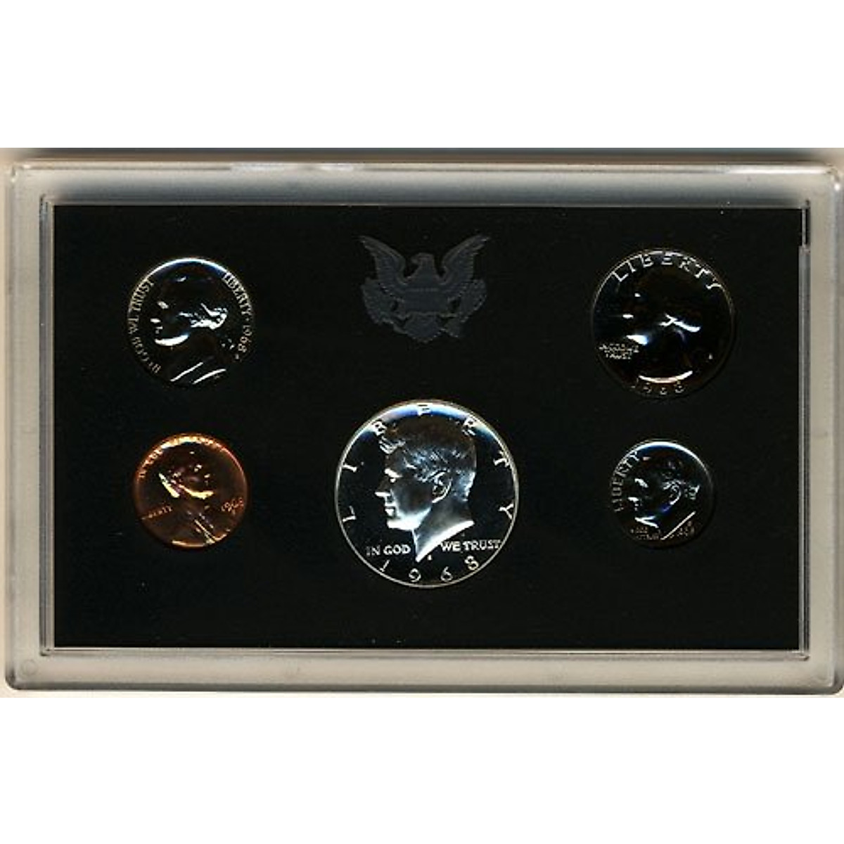 1968 S Clad Proof 5 Coin Set in Original Government Packaging Proof