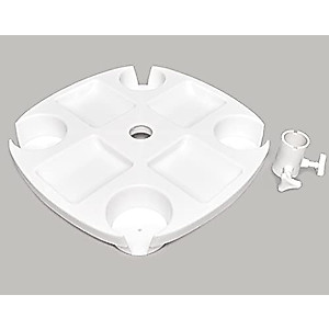 Beach Umbrella Slide-On Pole Table Tray - Drink Holder Caddy