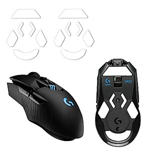HYPERSLIDES 2Sets Rounded Curved Edges Mouse Feet, Skates, Pads for Logitech G903 Lightspeed, G903 Hero Gaming Mouse Feet Replacement (0.8mm, Smooth Glide, Pure White PTFE) Pro Performance Upgrade