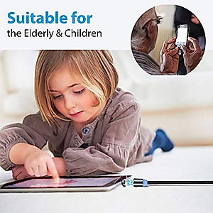 Terasako Magnetic Charging Cable 6-Pack [1ft/3ft/3ft/6ft/6ft/10ft], 3 in 1 Nylon Braided Magnetic Phone Charger, Compatible with Micro USB, Type C, iProduct and Most Devices