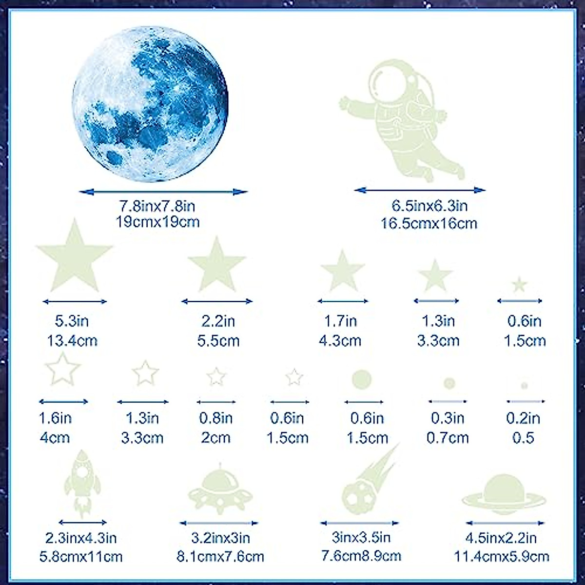 Glowing Stars for Ceiling, 1008 PCS Glow in The Dark Stars,Space Wall Decals Solar System Galaxy Planets Wall Stickers for Kids, Wall Decor for Girls Kids Bedroom Nursery Birthday Party Favor