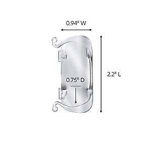 Command 17303CLR, Decorate Damage-Free, Large, 4 Pack, 8 Total Cord Organizer, 8 Clips, Clear, 8 Count