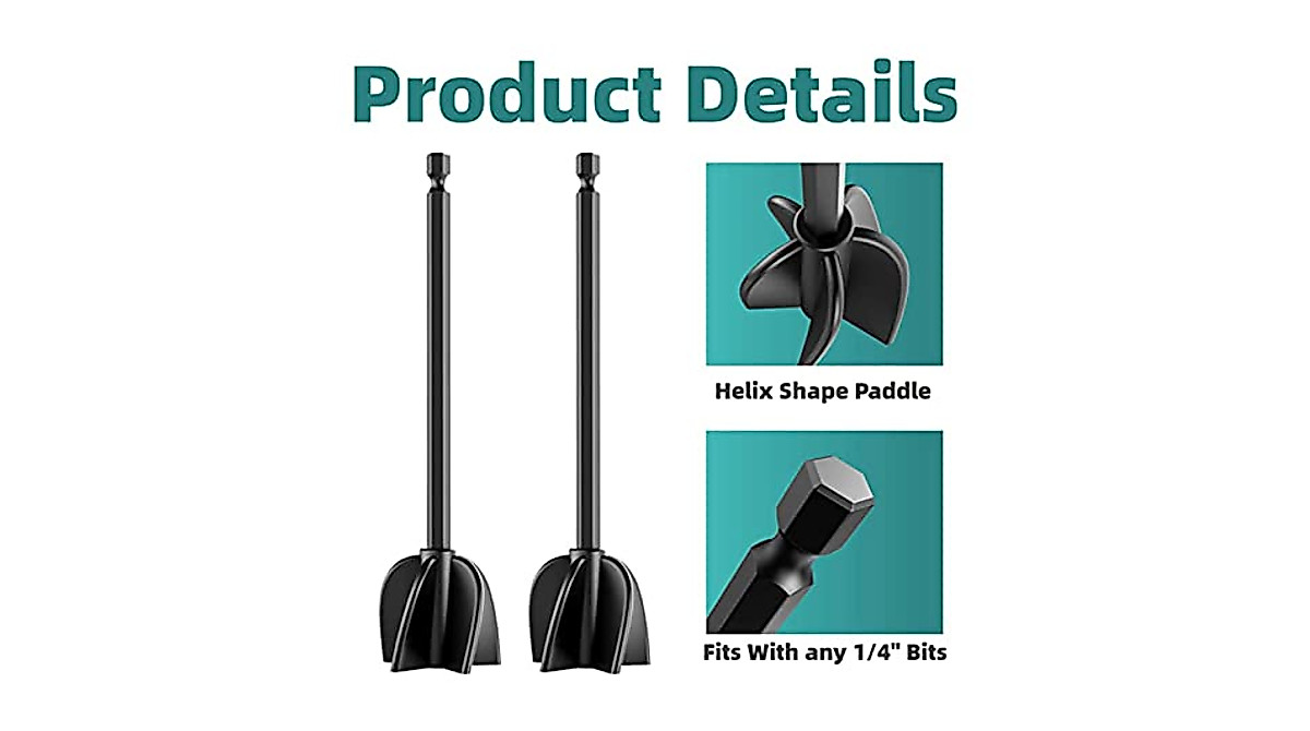 Bluelans Helix Paint Mixer Drill Attachment Epoxy Mixer Paddle Mixer ...