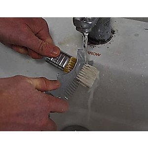 ROLLINGDOG Edge Paint Brush-Trim Paint Brush,3 Pointed Round Edge Brushes and 3 Flat Paint Brushes for Sash,Stain,Varnish,Baseboards(Pack of 6)