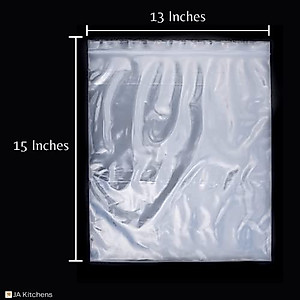 4 Mil - 2 Gallon - 13 x 15 Inch - Extra Heavy Duty Zippered Recloseable Plastic Freezer Bags (Pack of 100) with Date Labels