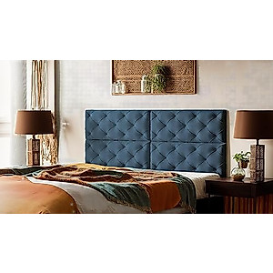 King Headboard Queen Size - Diamond Tufted Twin Headboard - Upholstered Queen Bed Wall Headboard Full- Peel & Stick Headboards Panels Queen Size - Diy headboard King Only- Wall Mounted Bed Headboard