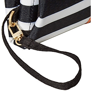 JJ Cole Diaper Changing Clutch for Baby Diapers and Wipes, Black & White Stripes