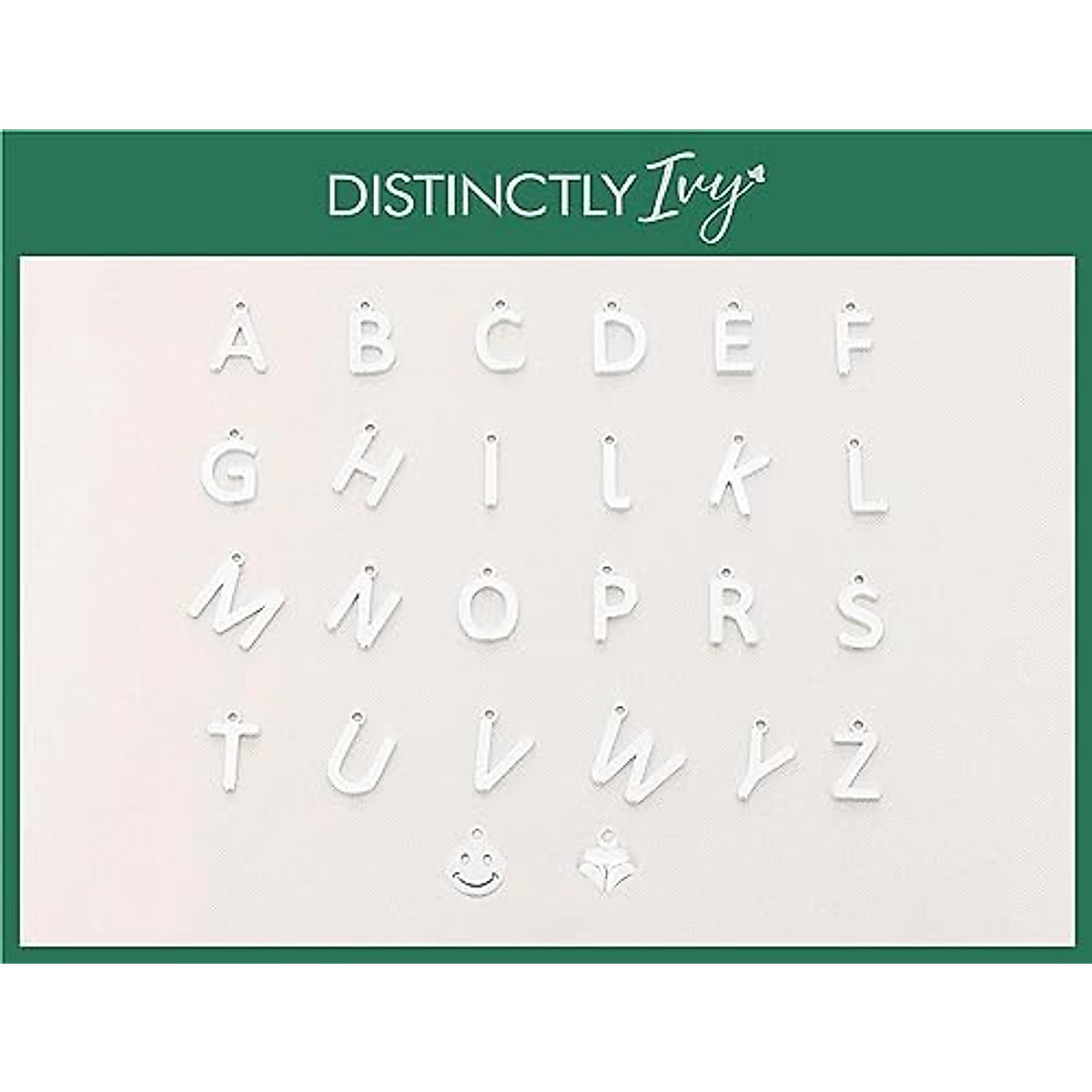 Multicolored Seed Bead Necklace - Personalized Silver Initial, Smiley Face, Heart - Best Friend Sister Girl Teen Gift - DII