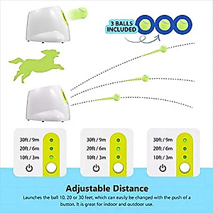 A1PETS Automatic Dog Ball Launcher/Automatic Ball Launcher for Pets/Interactive Puppy Pet Ball Indoor Thrower Machine/Fetch Machine for Small and Medium Size Dogs / 3 Balls Included