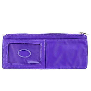 Big Skinny Women's Leather Jaguar Credit Card Slim Wallet, Holds Up to 25 Cards,Lightweight,Slim, Purple