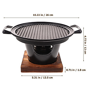 DOITOOL Portable Bbq Grill Japanese Hibachi Grill Indoor Outdoor Charcoal Grill Outdoor Grill Pan Roaster Nonstick Yakiniku Grill Portable Grill Outdoor Cooking Accessories Grilling Accessories