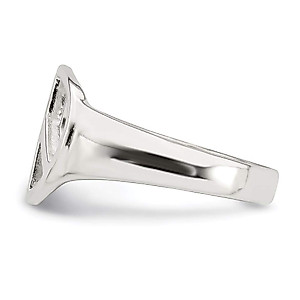 Sterling Silver Peace Sign Ring QQR2653-7