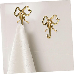 Bow Hook Single Hanger Gold Coat Hooks Bow Shaped Wall Hook Wall Hanging Coat Hook Bathroom Wall Hook