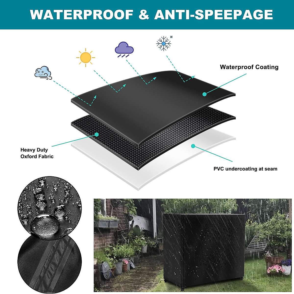 DUDSOEHO 4FT Firewood Rack Cover Waterproof, Fire Wood Storage Holder Covers Heavy Duty Oxford Fabric Firewood Log Hoop Cover Outdoor Indoor with Zipper, Black