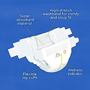 Amazon Brand - Mama Bear Diapers Size 6, 25 Count, Bears Print, White