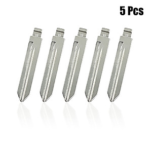 X AUTOHAUX 5 Pcs Metal Car Flip Remote Folding Key Blank Blade Replacement Uncut Silver Tone for Ford for Mercury