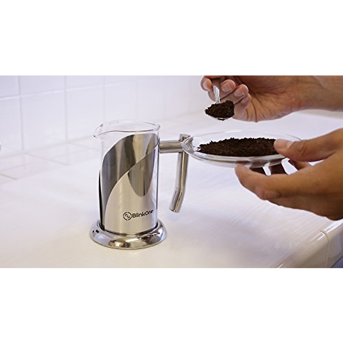 BlinkOne French Press: Single, Double and Up-to Three Serve Cup Espresso Coffee Maker (12 Oz)