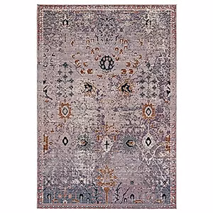 Jaipur Living Indoor Outdoor 2x4 Area Rug, Vintage, Purple/Gold
