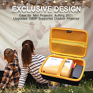 LTGEM EVA Hard Case for AuKing 2022 Upgraded 1080P Supported Outdoor Projector & ARTSEA 1080P Supported 4500L Portable Projector - Travel Protective Carrying Storage Bag