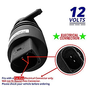 Mean Mug Auto 21323-232316B Windshield Washer Pump w/Grommet - Compatible with BMW, Mercedes-Benz - Replaces OEM #: 67128362154, 67128377612