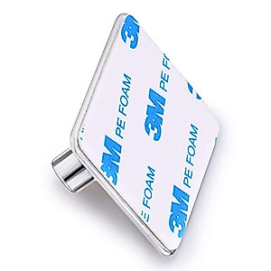 Celbon 2PC Self Adhesive Bath Towel Hook Sliver Chrome Sticky Stainless Steel Robe Hooks Heavy Duty Door Hooks for Bathrooms,Kitchen,Lavatory Closet (2PC, Square Base)