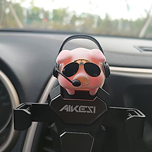 Car Rear View Mirror Pendant Lucky Piggy Hanging Ornament Auto Interior Decoration , Office Home Gardening Hanging (Pilot)