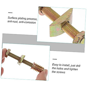 Veemoon 8 Sets Bedstead Connector 4 in 1 Crib hardwares kit Bedding Crib Component Part Screw m8 Bed Frame Bolts Bed Frame Nuts nut Iron Bed Board Carriage Hardware Screw Rod Bolt