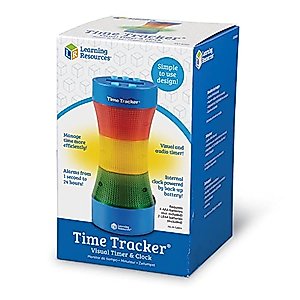 Learning Resources Time Tracker Visual Timer & Clock - 1 Piece, Classroom Tracker, Alarm Clock, Light Up Timer for Classroom, Visual Tracker