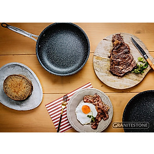 Granitestone Original 5-Piece Nonstick Cookware Set, Scratch-Resistant Pots and Pans, Granite-coated Anodized Aluminum, Dishwasher-Safe, PFOA-Free Kitchenware As Seen On TV