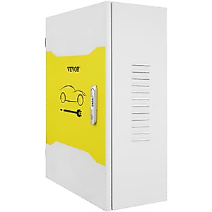 VEVOR Tesla Charger Station Box, 28'' x 20'' x 10'', Outdoor Cable Box Charging Box Cable Organizer, IP32 Waterproof Dustproof Cool Roll Steel Electrical Enclosure Box, for Tesla Wall Connector