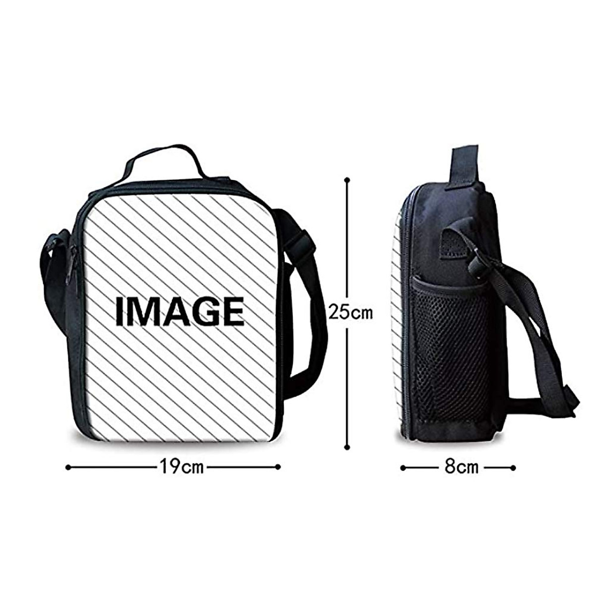 Amzbeauty School Backpack Set Lunch Bags Pencil Case Trendy Sunflower Print Bookbags 3 Pcs Set for Kids Boys Girls