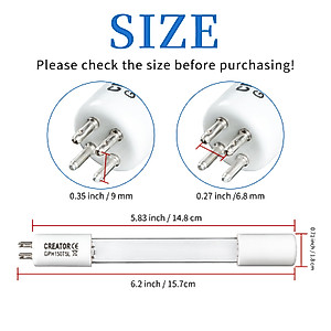 COOSPIDER 5 Watt Replacement Bulb, Spare Lamp Bulb for Sunsun JUP-02, CUV-305, CUV-505, CUP-805 Filter Machine