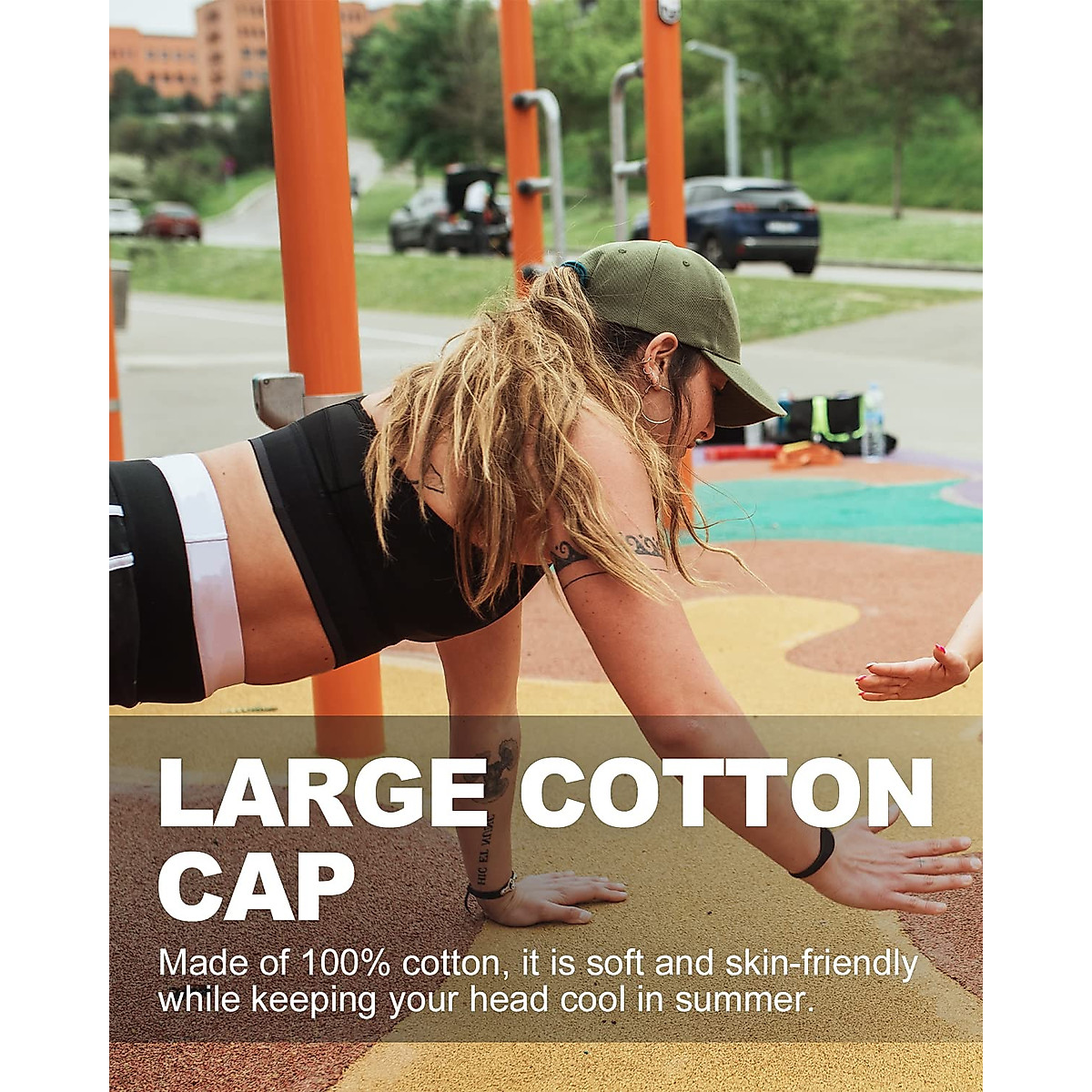 Zylioo Oversize XXL Baseball Caps,Large Dad Hats for Big Heads 23.5"-25.5",Adjustable Soft Walking Cap