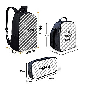 FANCOSAN Sport Football Baseball Basketball Designs Backpack for Mens,Teen Boys Junior School Bag+Lunchbox+Pen Case