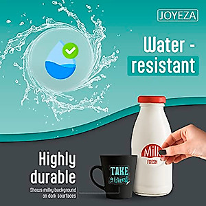 JOYEZA Premium Printable Vinyl Clear Sticker Paper for Inkjet Printer - 25 Sheets Translucent Waterproof, Dries Quickly Vivid Colors, Holds Ink well - Inkjet & Laser Printer