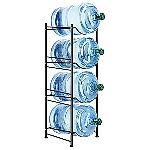 SEHERTIWY 5 Gallon Water Cooler Jug Rack, 4 Tier Detachable Water Bottle Storage Rack, Heavy Duty Water Bottle Organization for Home, Office