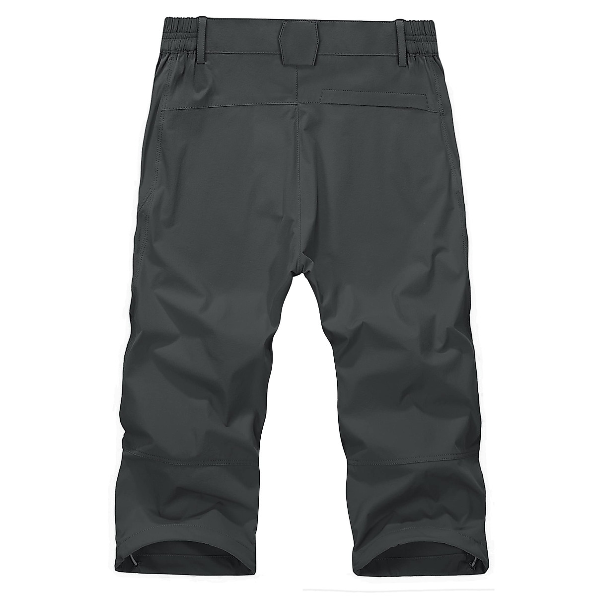 MAGNIVIT Men's Shorts with Long Length Outdoor Performance Three-Quarter Jogger 3/4 Capri Pants Dark Grey