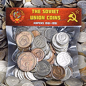 LOT of 100 USSR Soviet Russian KOPEKS Coins 1961-1991 Cold WAR Hammer and Sickle Money