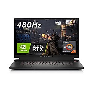 Alienware M17R5 Gaming Laptop - 17.3-inch FHD 480Hz Display, AMD Ryzen 9-6900HX, 32GB DDR5 RAM, 1TB SSD, NVIDIA GeForce RTX 3080 GDDR6, Windows 11 Home, 1 Year Support - Dark Side of the Moon, Black