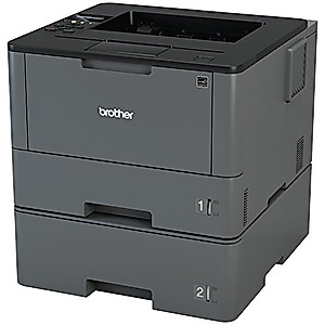 Brother Monochrome Laser Printer, HL-L5200DWT, Duplex Printing, Wireless Networking, Dual Paper Trays, Mobile Printing, Amazon Dash Replenishment Ready