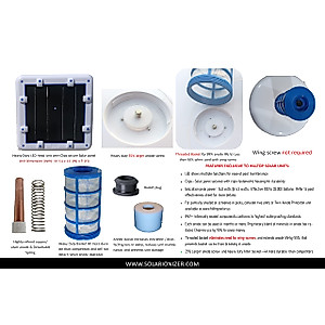 Original Solar Ionizer 14.0 Volts with LED On/Off | Ionization Power Equal to 3.5 Units of 7.0volts (98% of ionizers on Amazon) | No Wing-Screw Design uses Anode up to 95% | Effective 500-40,000 Gal