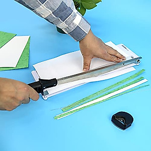 BDKING Paper Trimmer A4 Guillotine Paper Cutter Gridded Photo Trimmer Guillotine Craft Machine with Trimmer Corner Rounder-12 Inch Blade, 10 Sheet Capacity