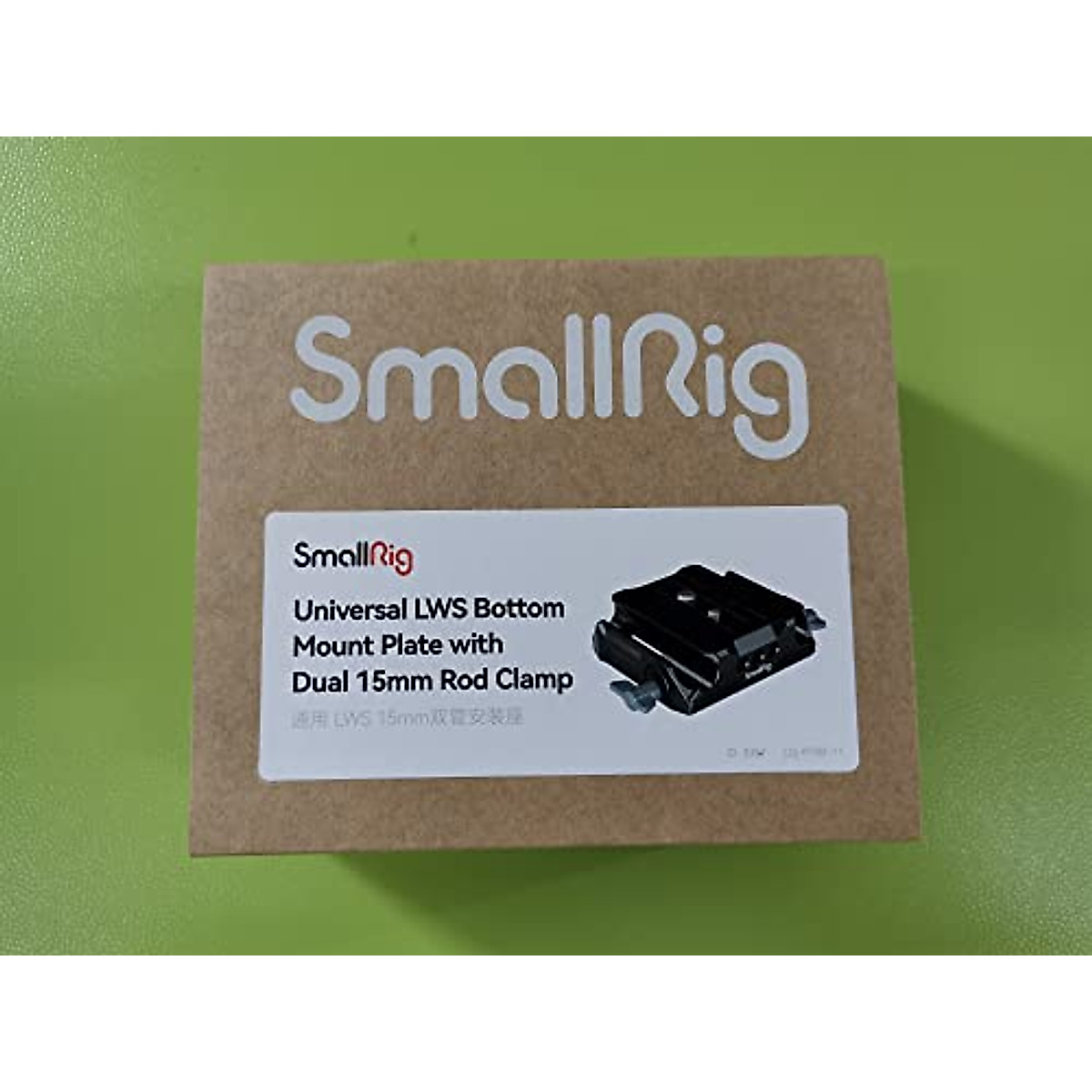 SmallRig Universal LWS Baseplate Compatible with DSLR and Mirrorless Camera Cages, Comes with Dual 15mm Rod Clamp - 3357