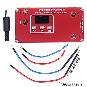 TOPINCN Portable Mini Spot Welder Machine with LCD Screen DIY Spot Welding Machine Equipment